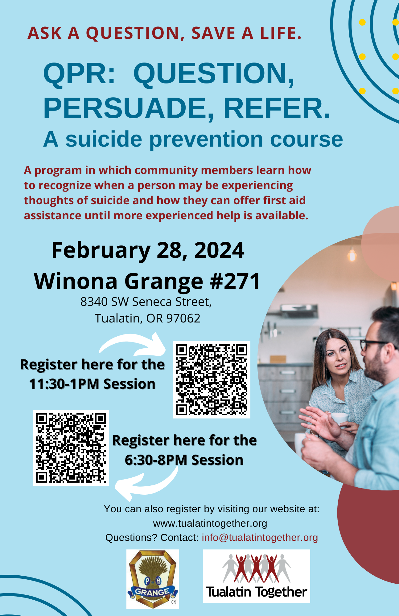 QPR: Question, Persuade, Refer – A Suicide Prevention Course – Winona ...